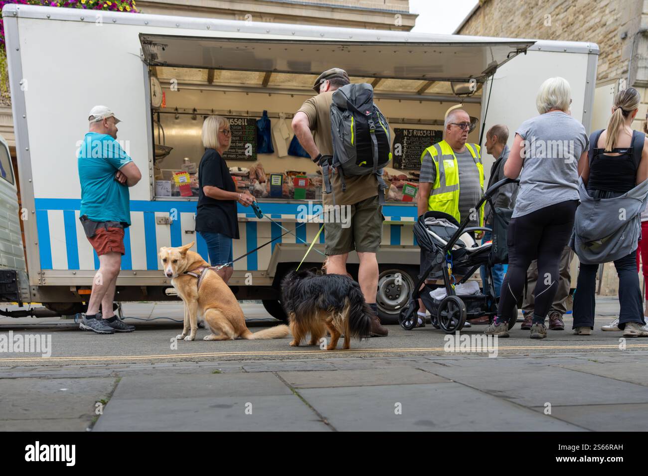 Chippenham England August 10 2024; Chippenham street scene people and ...