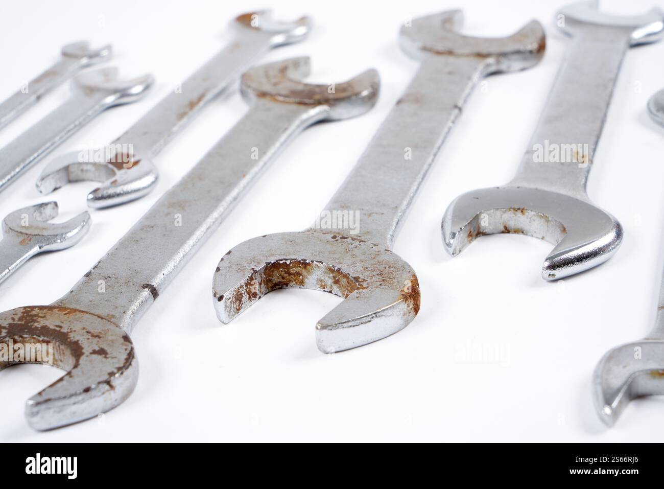 wrenches on white background Stock Photo - Alamy