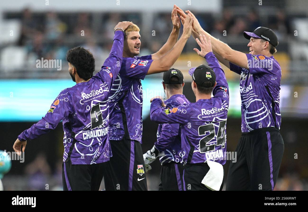 Brisbane, Australia. 16th Jan, 2025. Marcus Bean (centre) of the ...