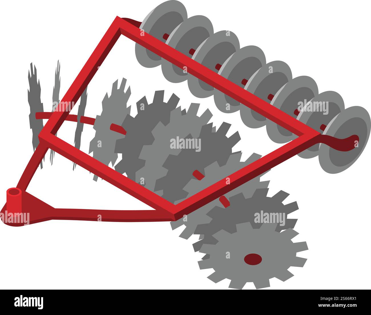 Disc tractor plow icon. Isometric of disc tractor plow vector icon for ...