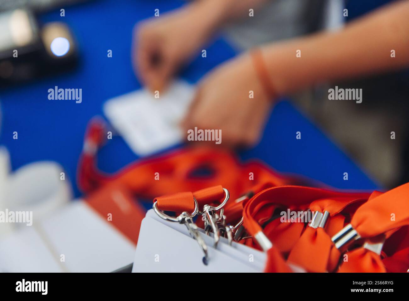 Process of checking in on conference congress forum event, registration ...