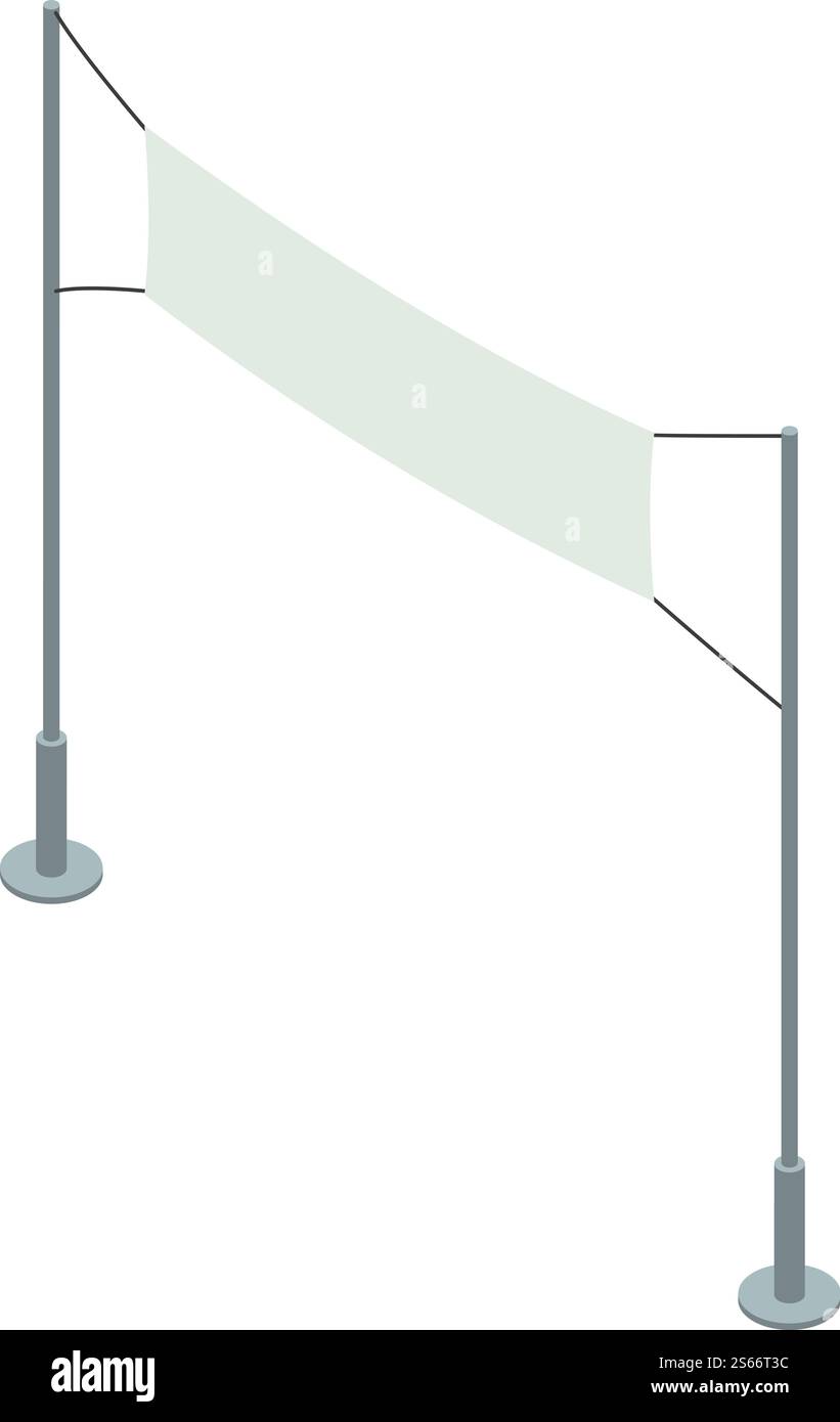 Running marathon advertising banner icon. Isometric of running marathon ...