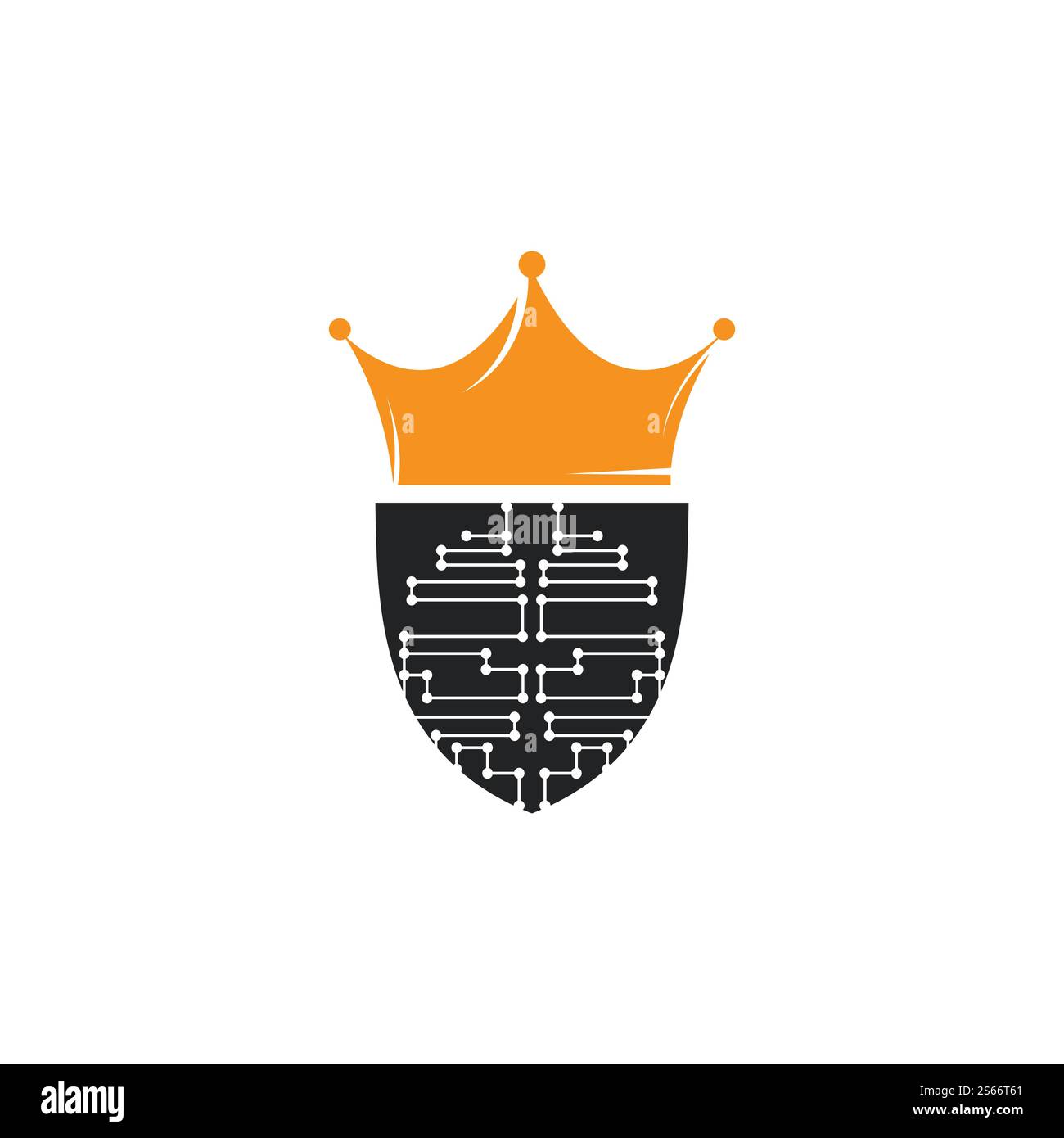 Digital Crown logo design. King of digital logo deigns vector Stock ...