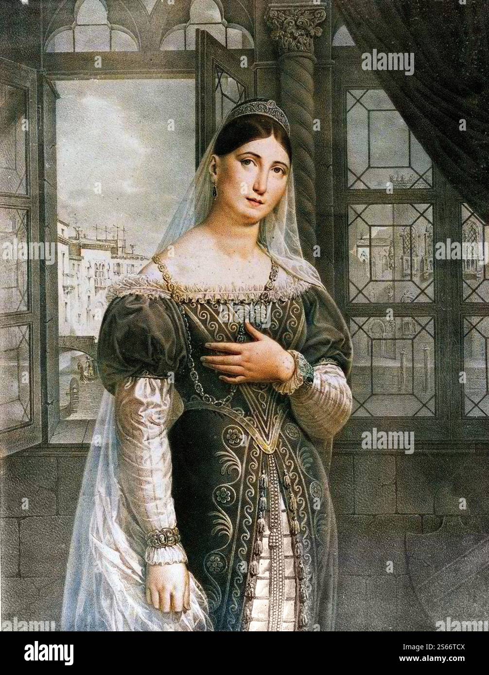 Portrait of Maria Garcia known as Malibran (1808-1836) singer in the ...