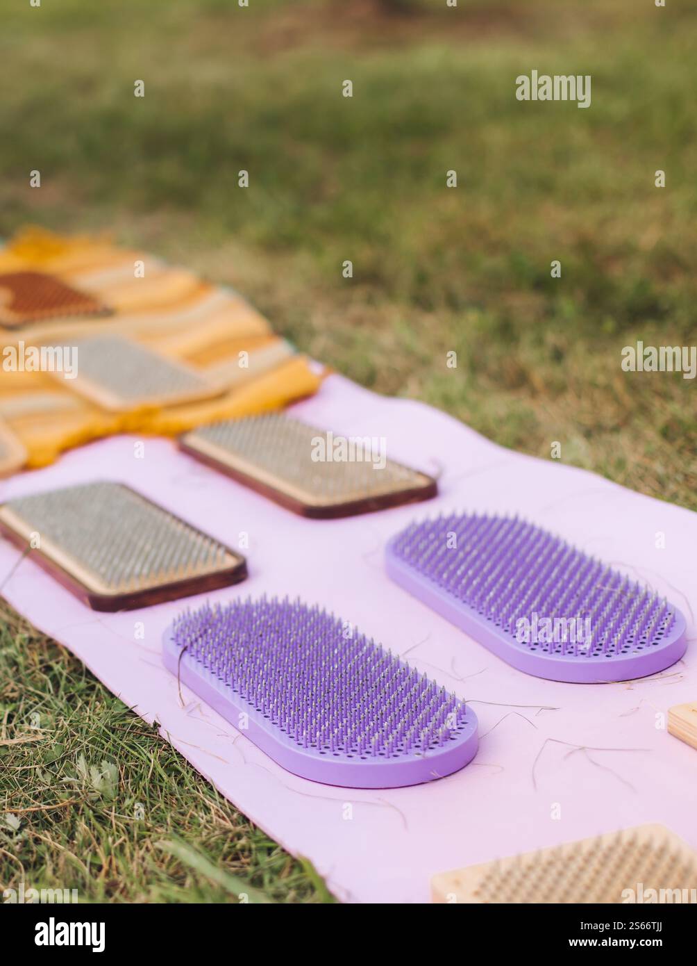 Standing on sadhu board, process of barefoot standing on nails therapy ...