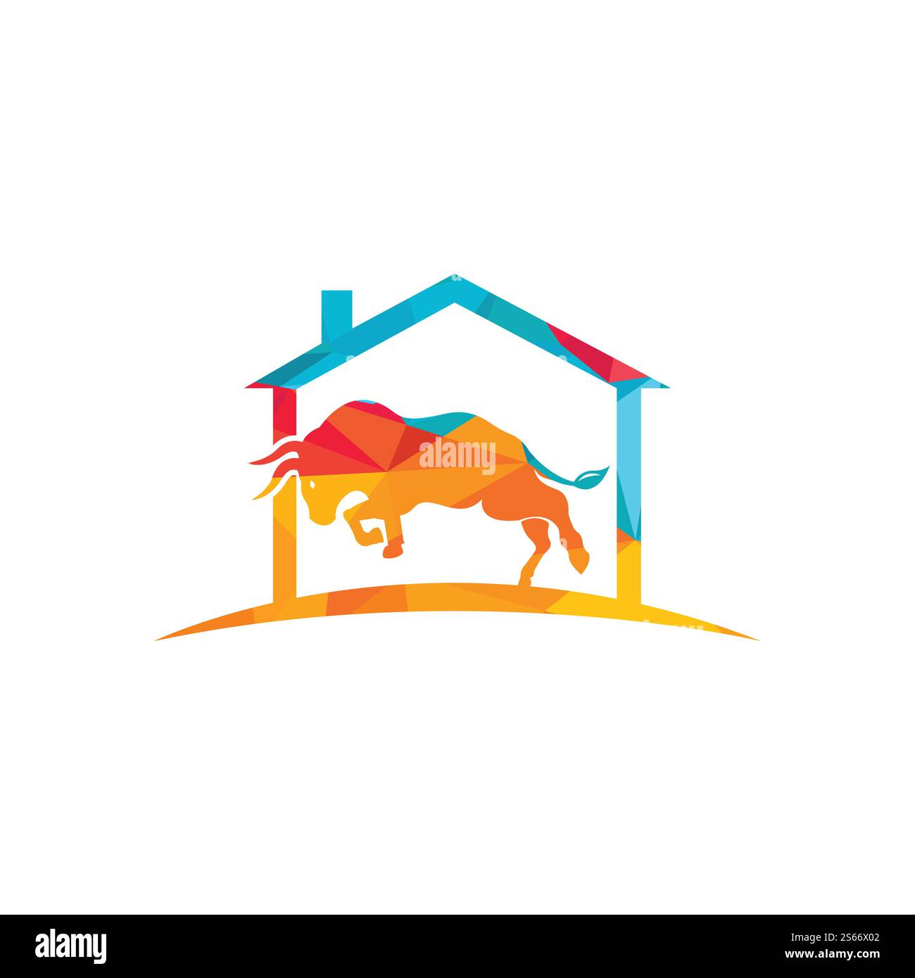 Bull house vector logo design Stock Vector Image & Art - Alamy