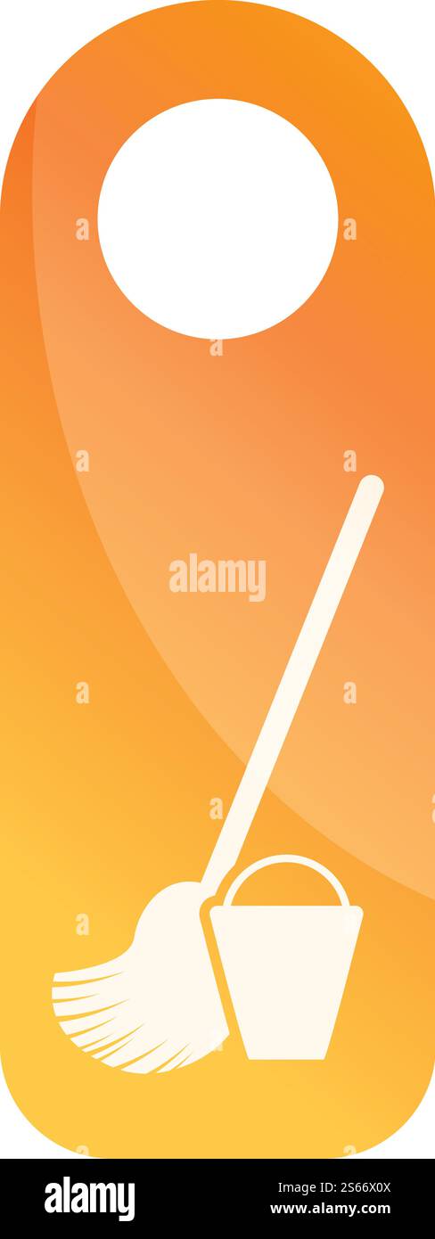 Room service door tag icon. Cartoon of room service door tag vector ...