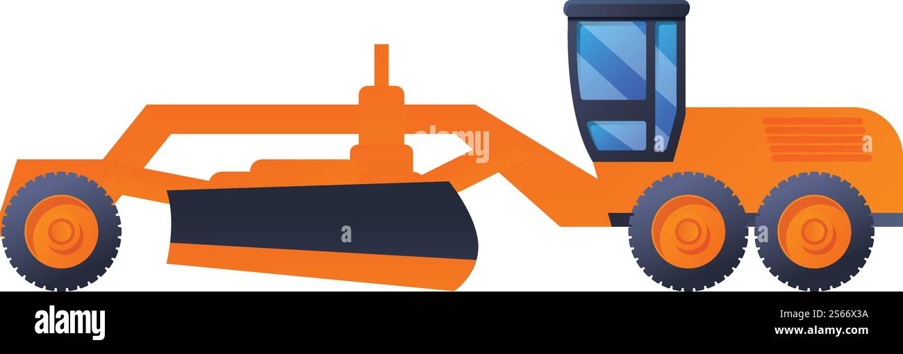 Truck grader machine icon. Cartoon of truck grader machine vector icon ...