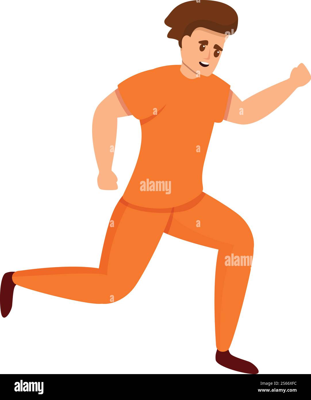 Running prison man icon. Cartoon of running prison man vector icon for ...