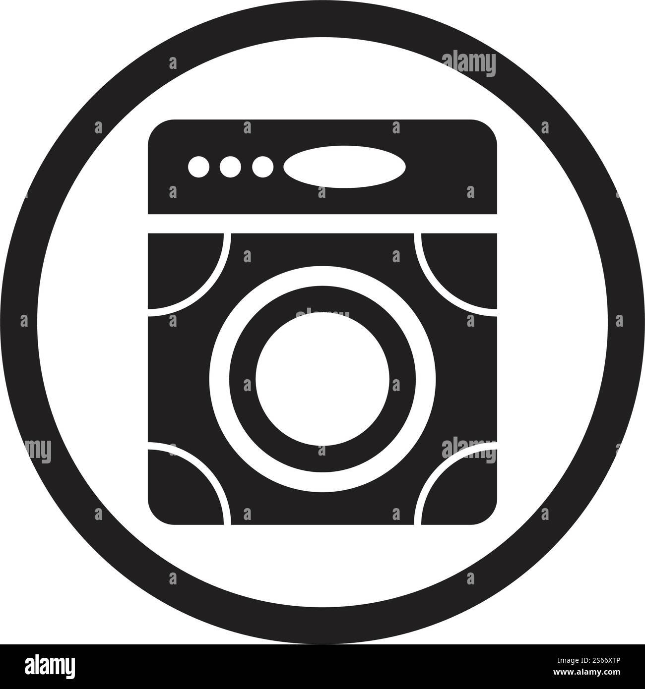 washing machine logo illustration template design Stock Vector Image ...
