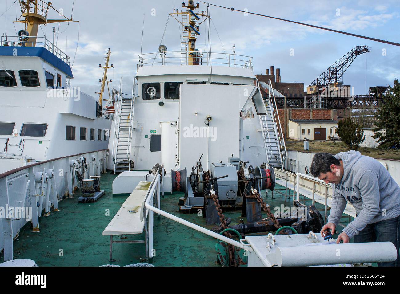 The ferry KLOAR KIMMING in Peenemunde, Germany (2024: CONSCIENCE/VICDAN ...
