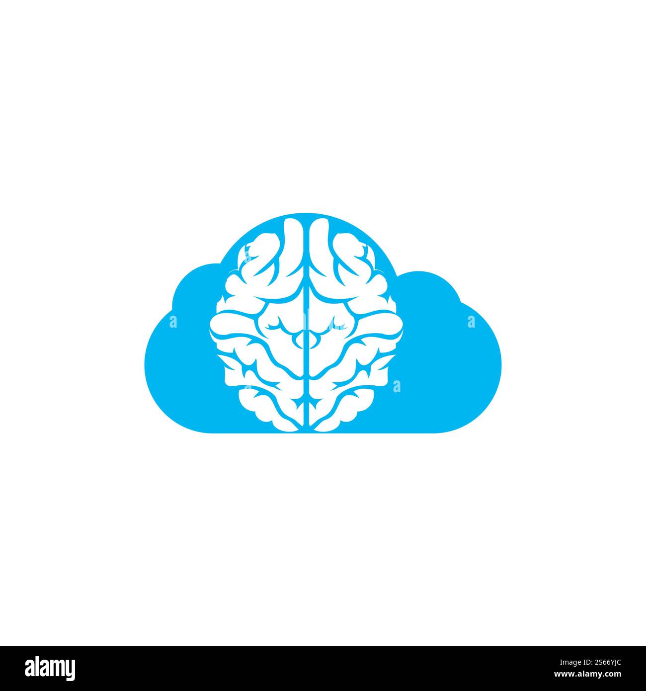 Cloud brain logo design vector icon. Digital brain logo Stock Vector Image & Art - Alamy