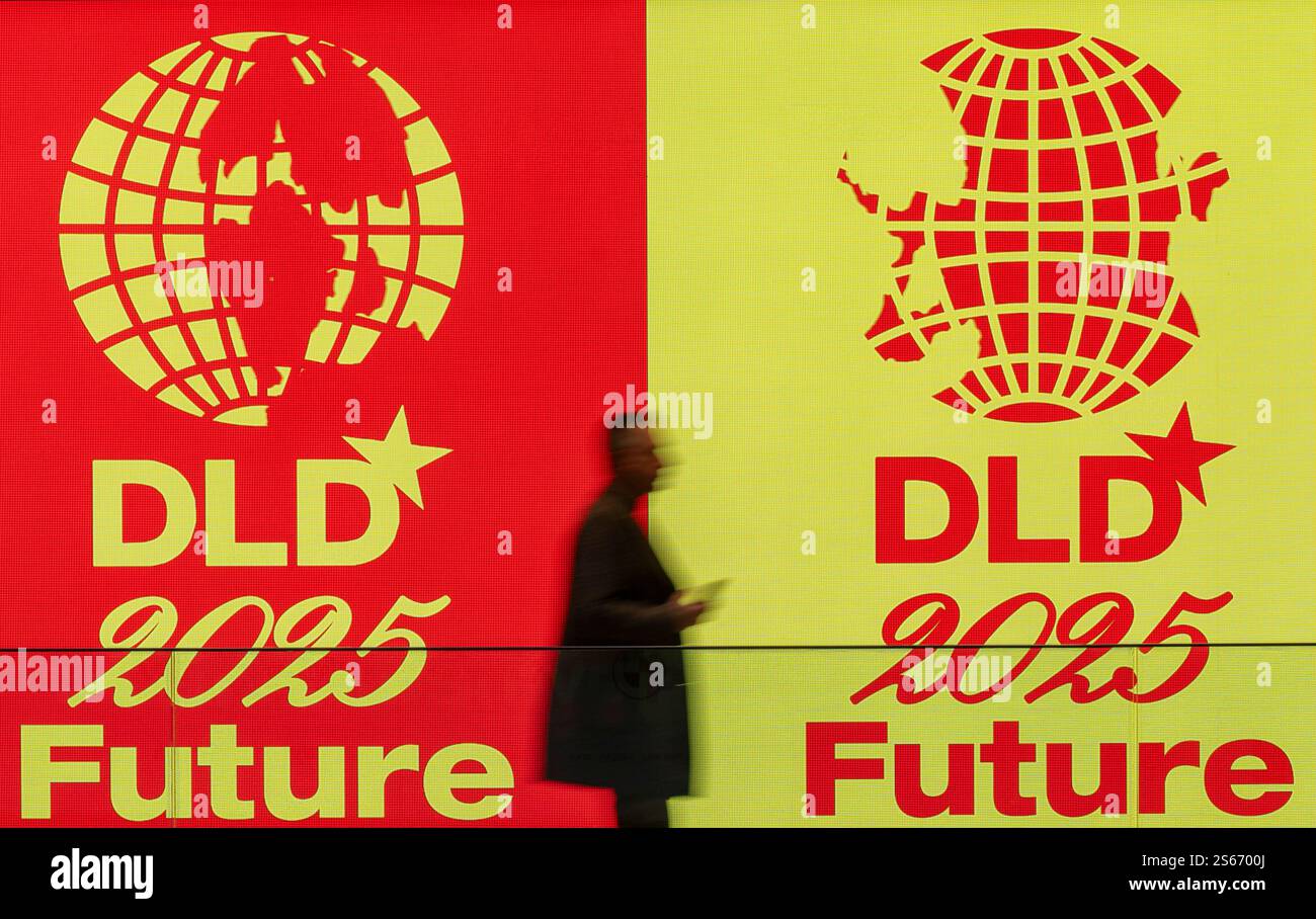 Munich, Germany. 16th Jan, 2025. A visitor to the "Digital Life Design ...