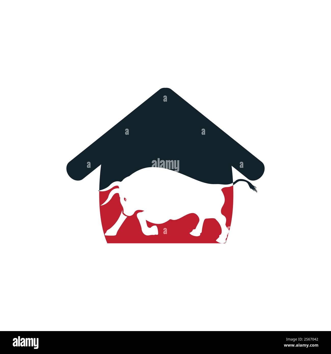 Bull house vector logo design Stock Vector Image & Art - Alamy