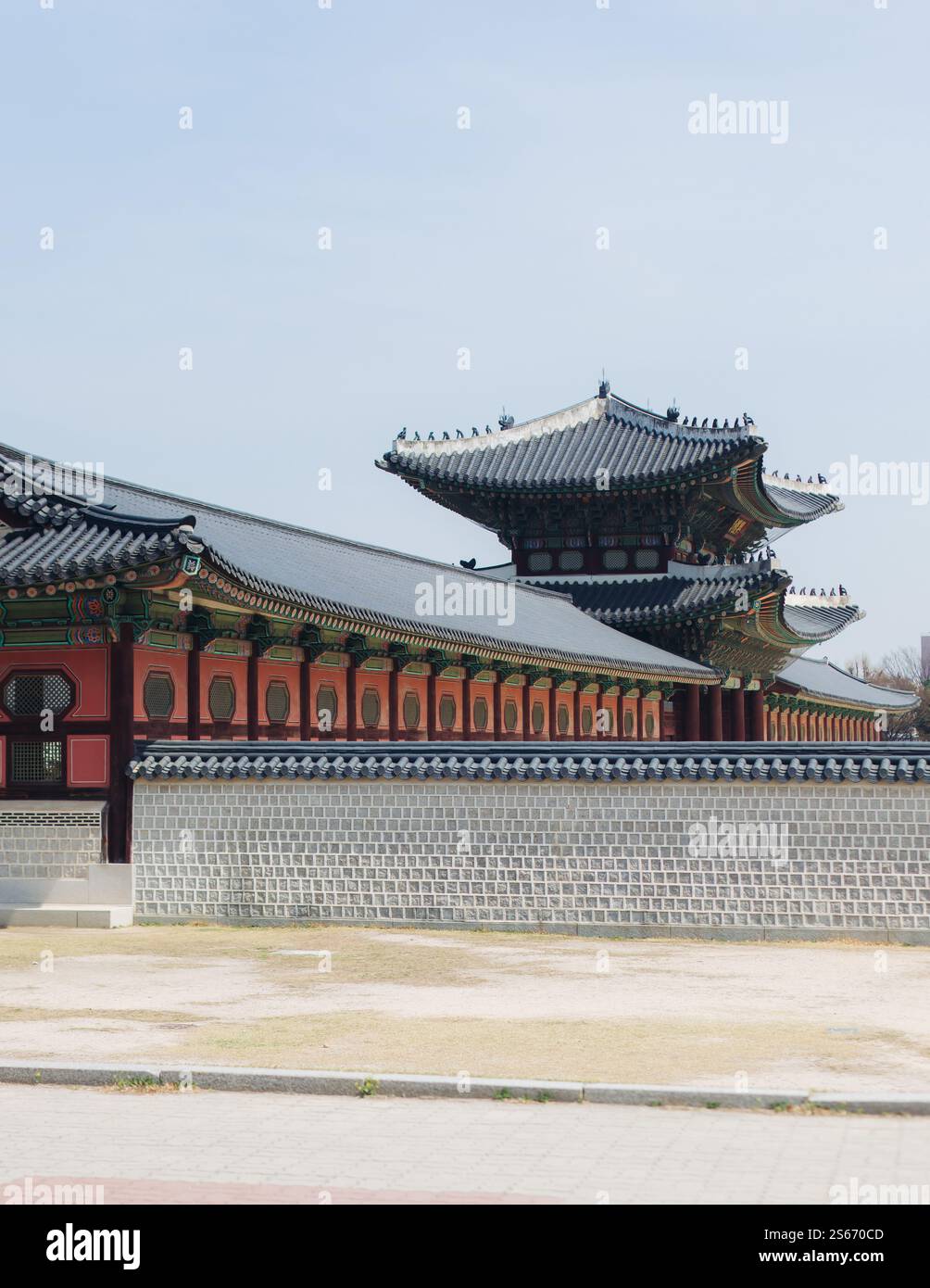 Gyeongbokgung Palace, Seoul, Jongno District, South Korea, in a spring ...