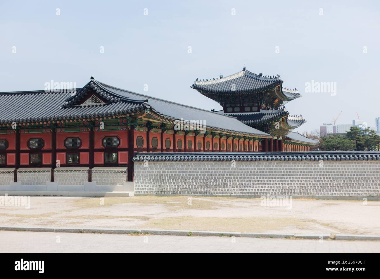 Gyeongbokgung Palace, Seoul, Jongno District, South Korea, in a spring ...