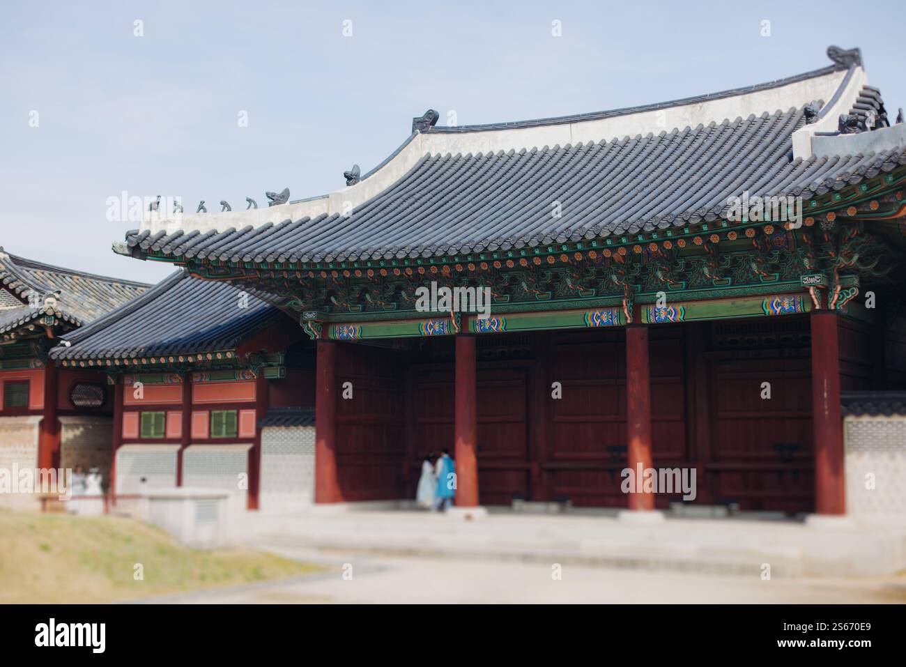 Gyeongbokgung Palace, Seoul, Jongno District, South Korea, in a spring ...