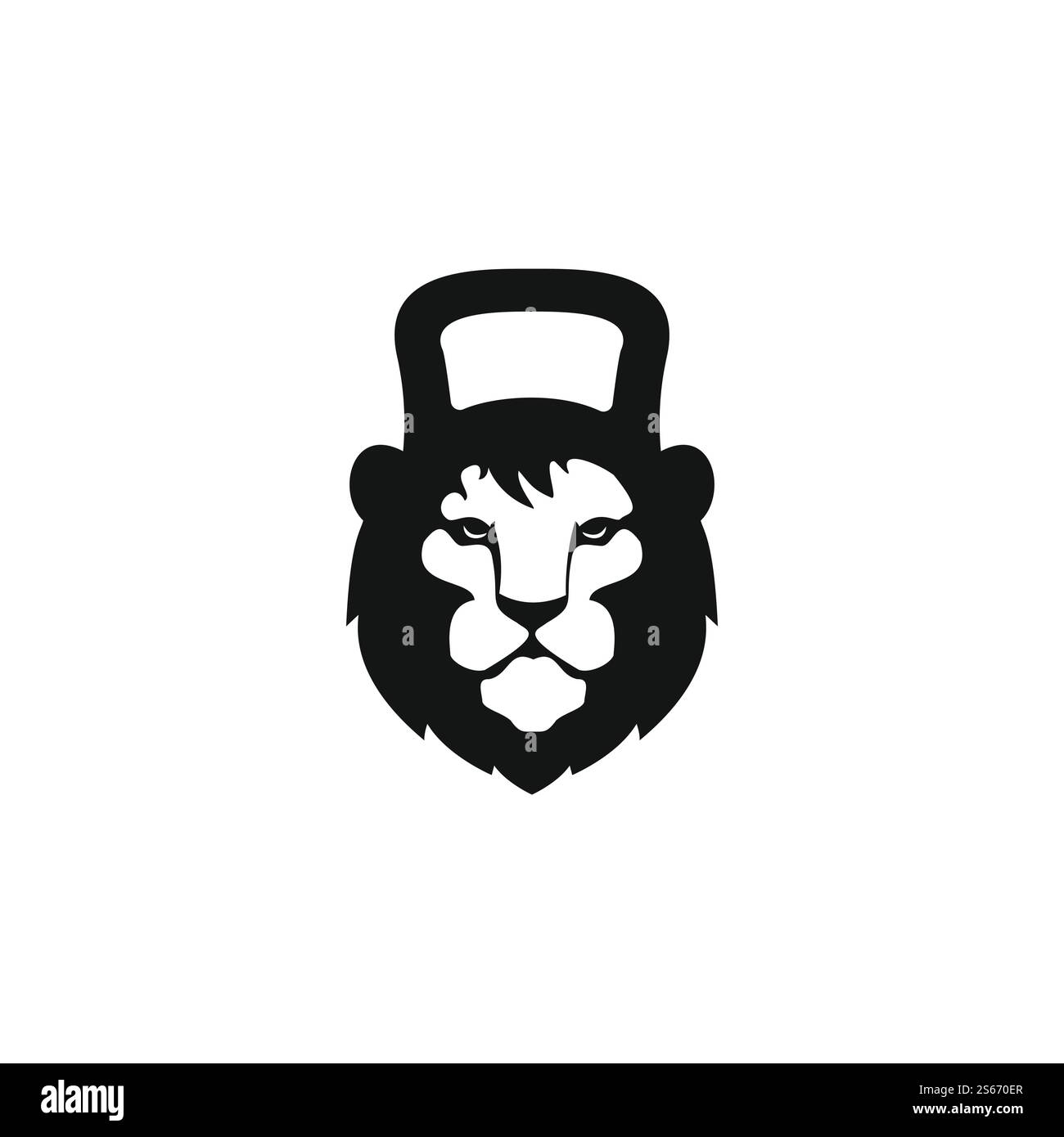 Gym lion logo template design. Fitness gym badge illustration Stock ...