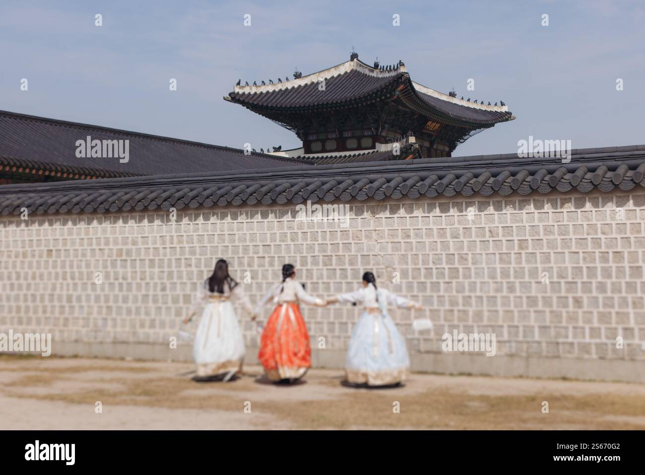 Gyeongbokgung Palace, Seoul, Jongno District, South Korea, in a spring ...