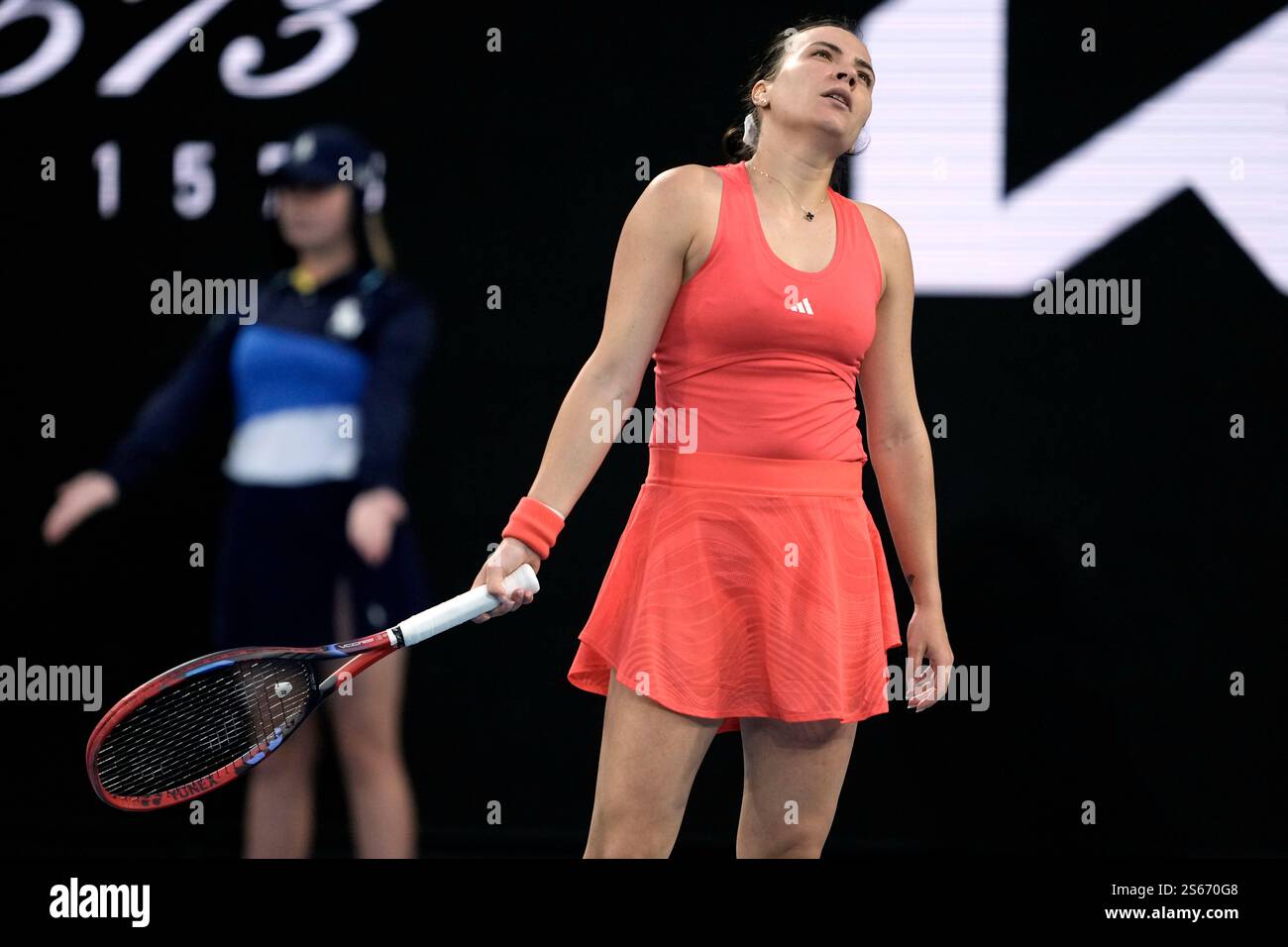 Elena-Gabriela Ruse of Romania reacts during her second round match ...