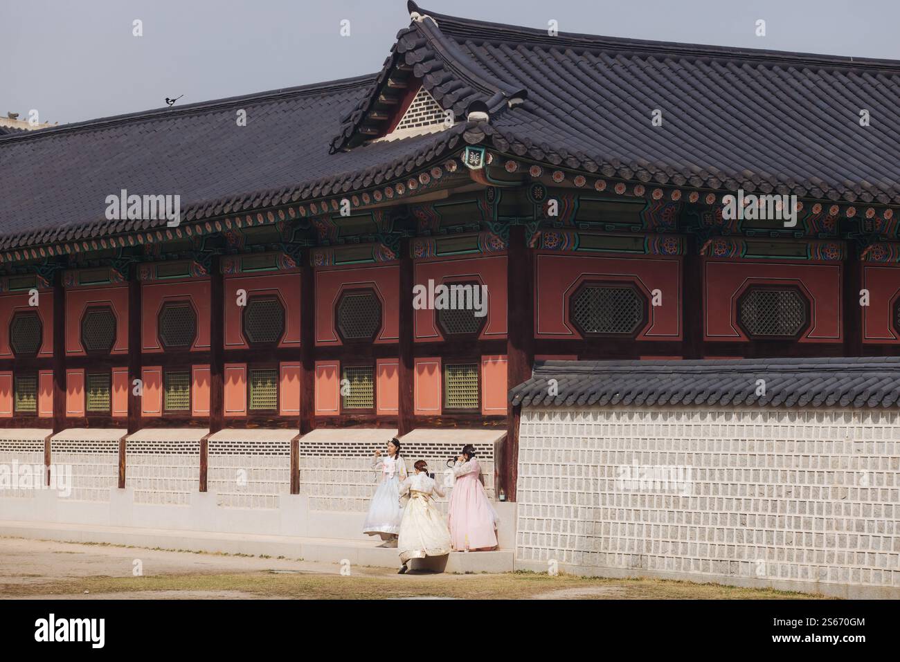 Gyeongbokgung Palace, Seoul, Jongno District, South Korea, in a spring ...