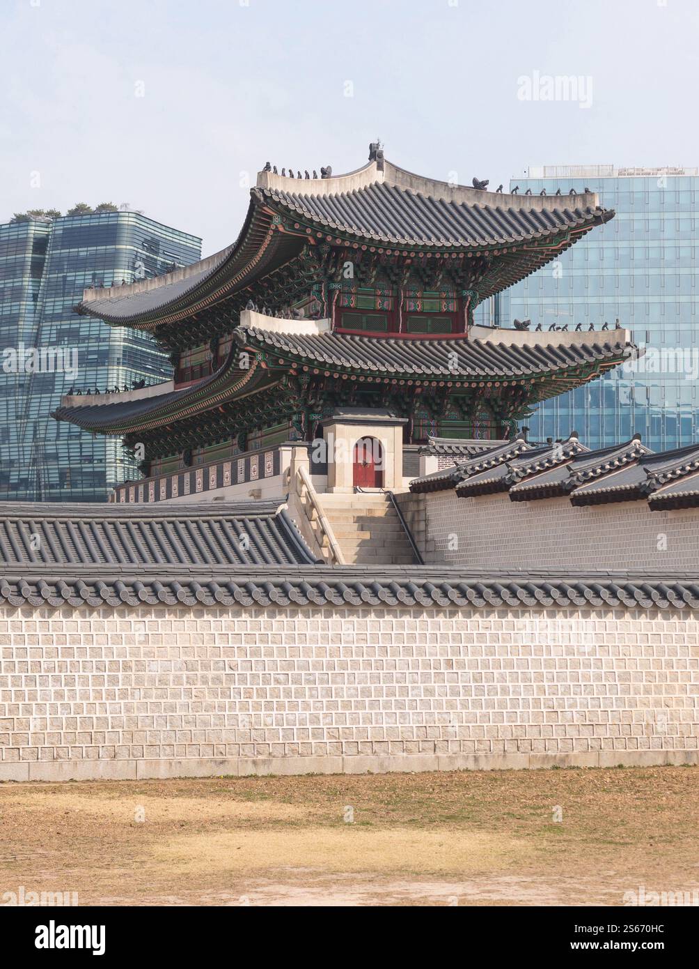 Gyeongbokgung Palace, Seoul, Jongno District, South Korea, in a spring ...
