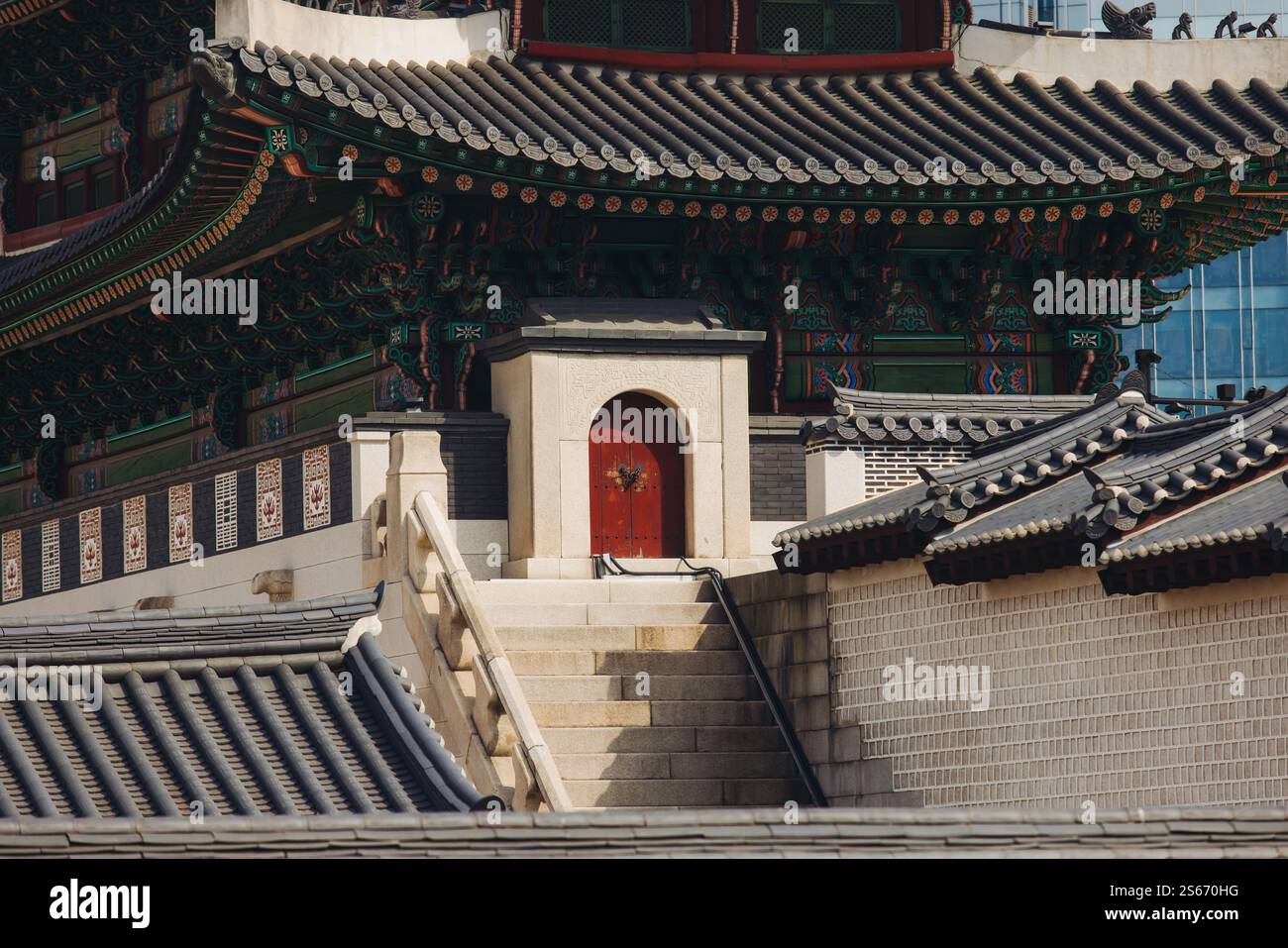 Gyeongbokgung Palace, Seoul, Jongno District, South Korea, in a spring ...