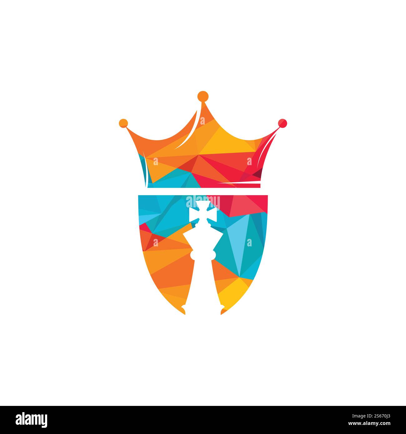 Chess king vector logo design. Chess crown logo icon design vector ...