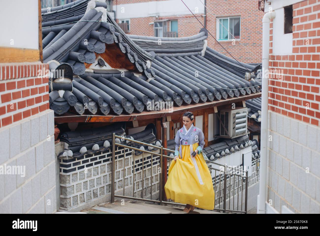 Bukchon Hanok Village, Jongno District, Seoul, South Korea, streets ...