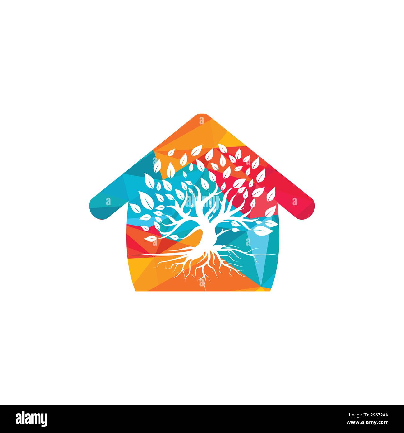 Home Tree Roots vector logo design Stock Vector Image & Art - Alamy