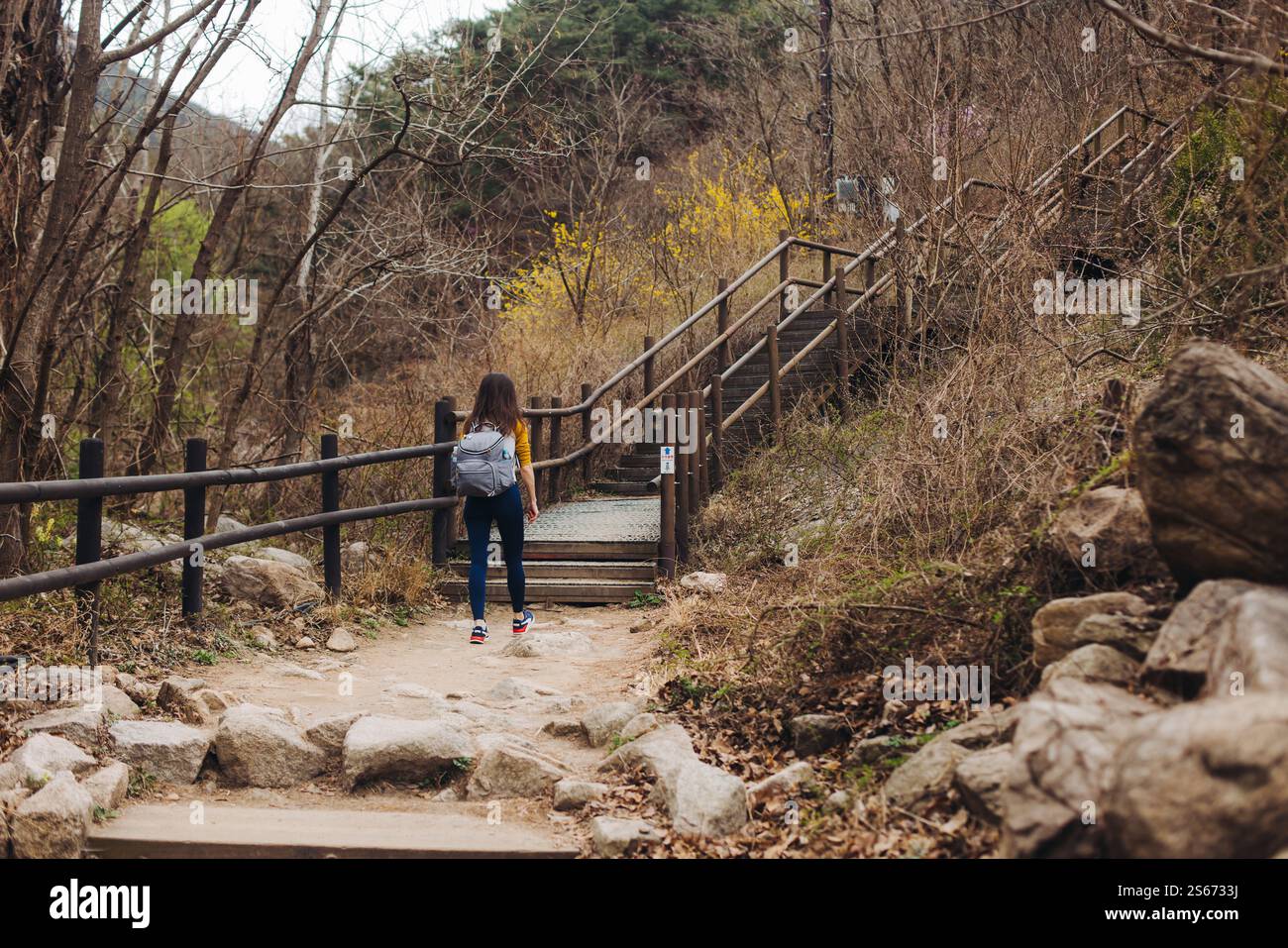 Bukhansan National Park, Seoul, Gyeonggi-do, South Korea, spring ...
