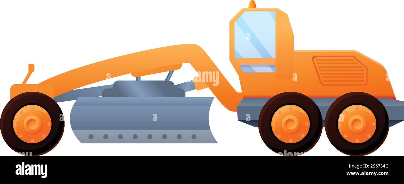 Hydraulic grader machine icon. Cartoon of hydraulic grader machine ...