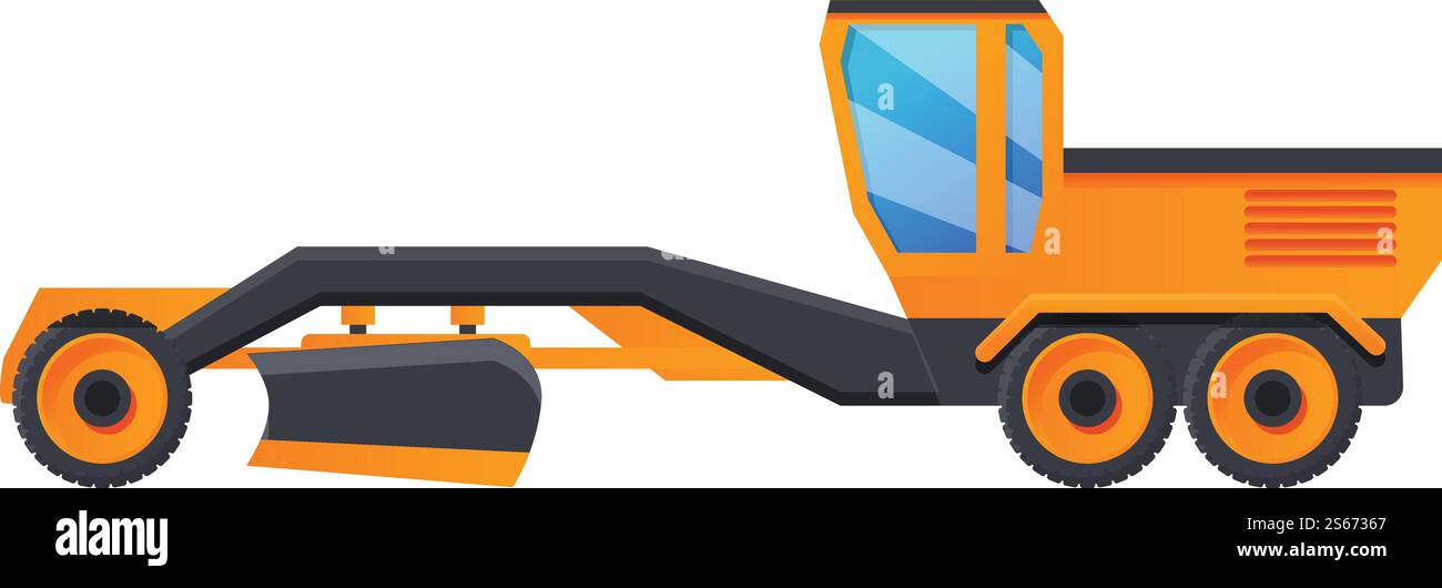 Grader machine vehicle icon. Cartoon of grader machine vehicle vector ...