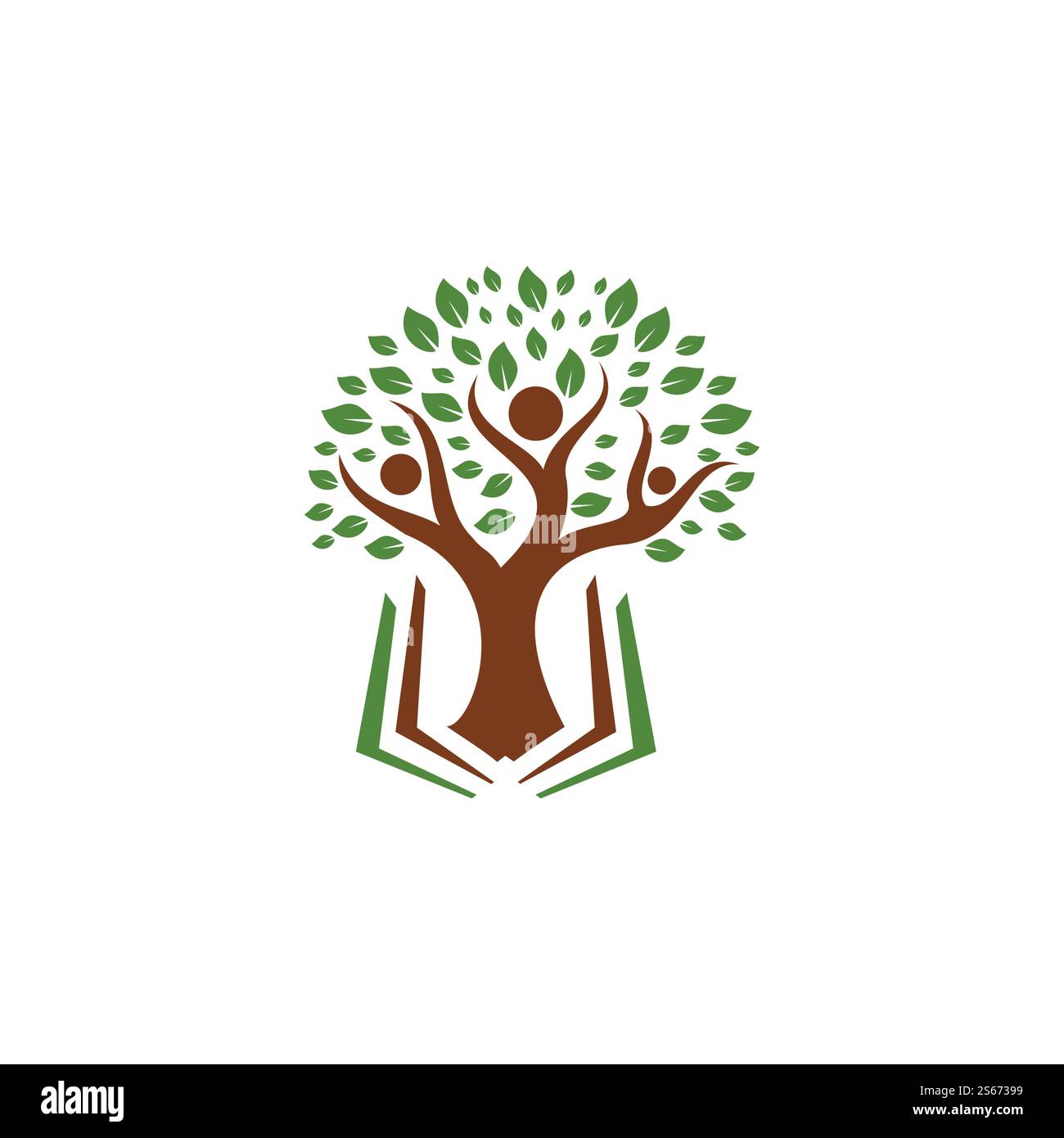 Human tree logo design. Leader education logo design Stock Vector Image ...