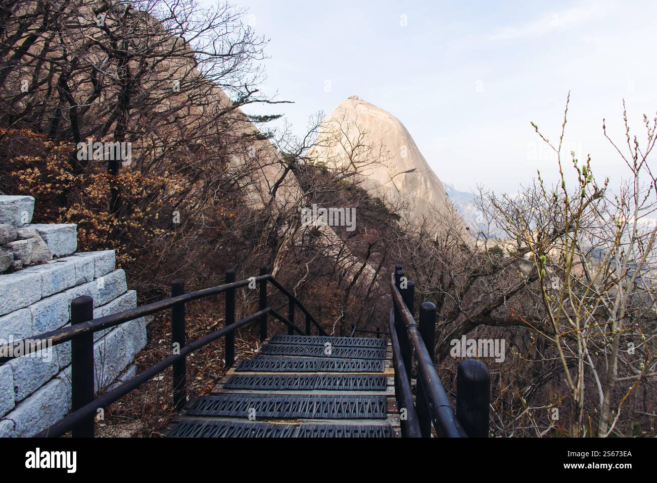 Bukhansan National Park, Seoul, Gyeonggi-do, South Korea, spring ...