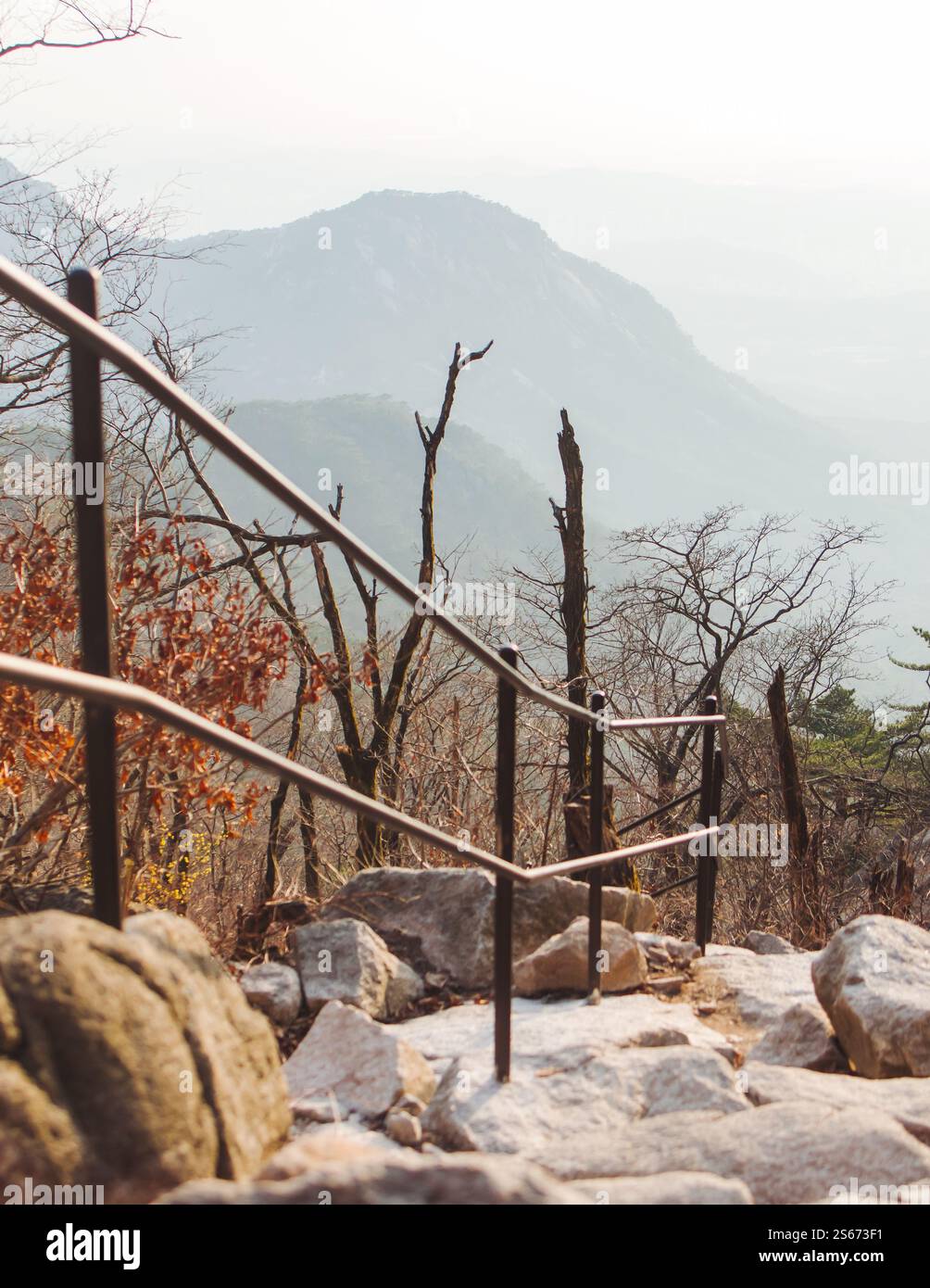 Bukhansan National Park, Seoul, Gyeonggi-do, South Korea, spring ...