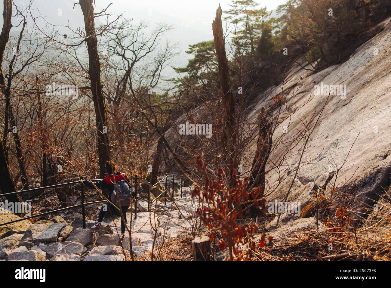 Bukhansan National Park, Seoul, Gyeonggi-do, South Korea, spring ...