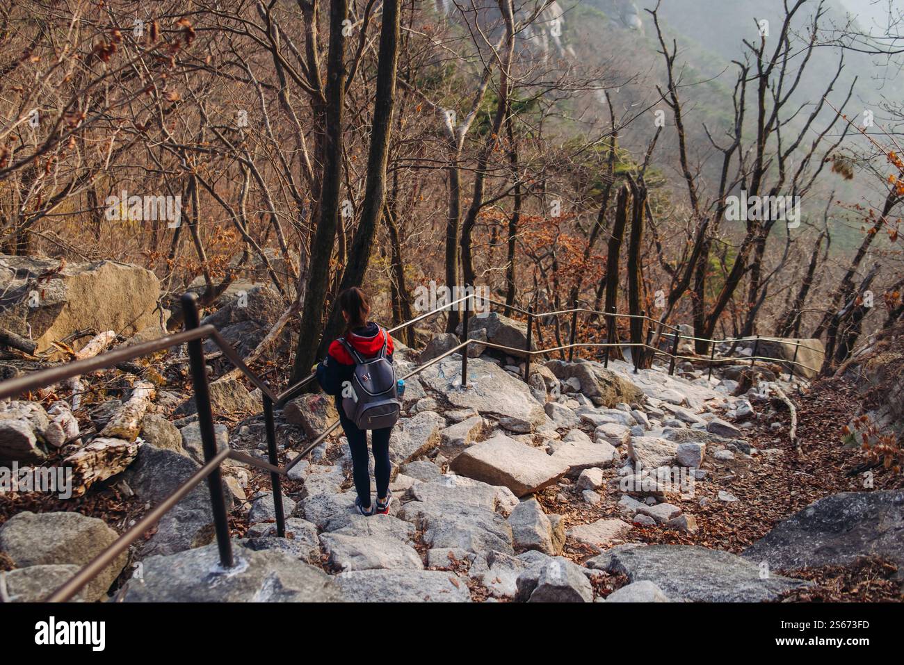 Bukhansan National Park, Seoul, Gyeonggi-do, South Korea, spring ...