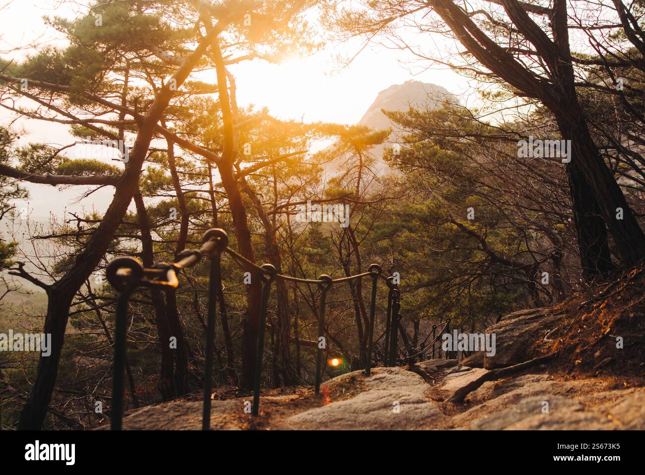 Bukhansan National Park, Seoul, Gyeonggi-do, South Korea, spring ...