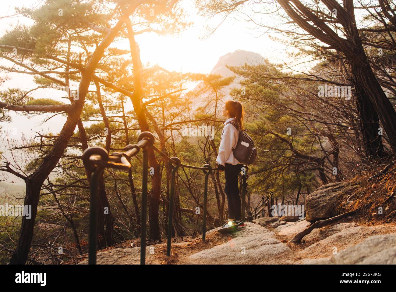 Bukhansan National Park, Seoul, Gyeonggi-do, South Korea, spring ...