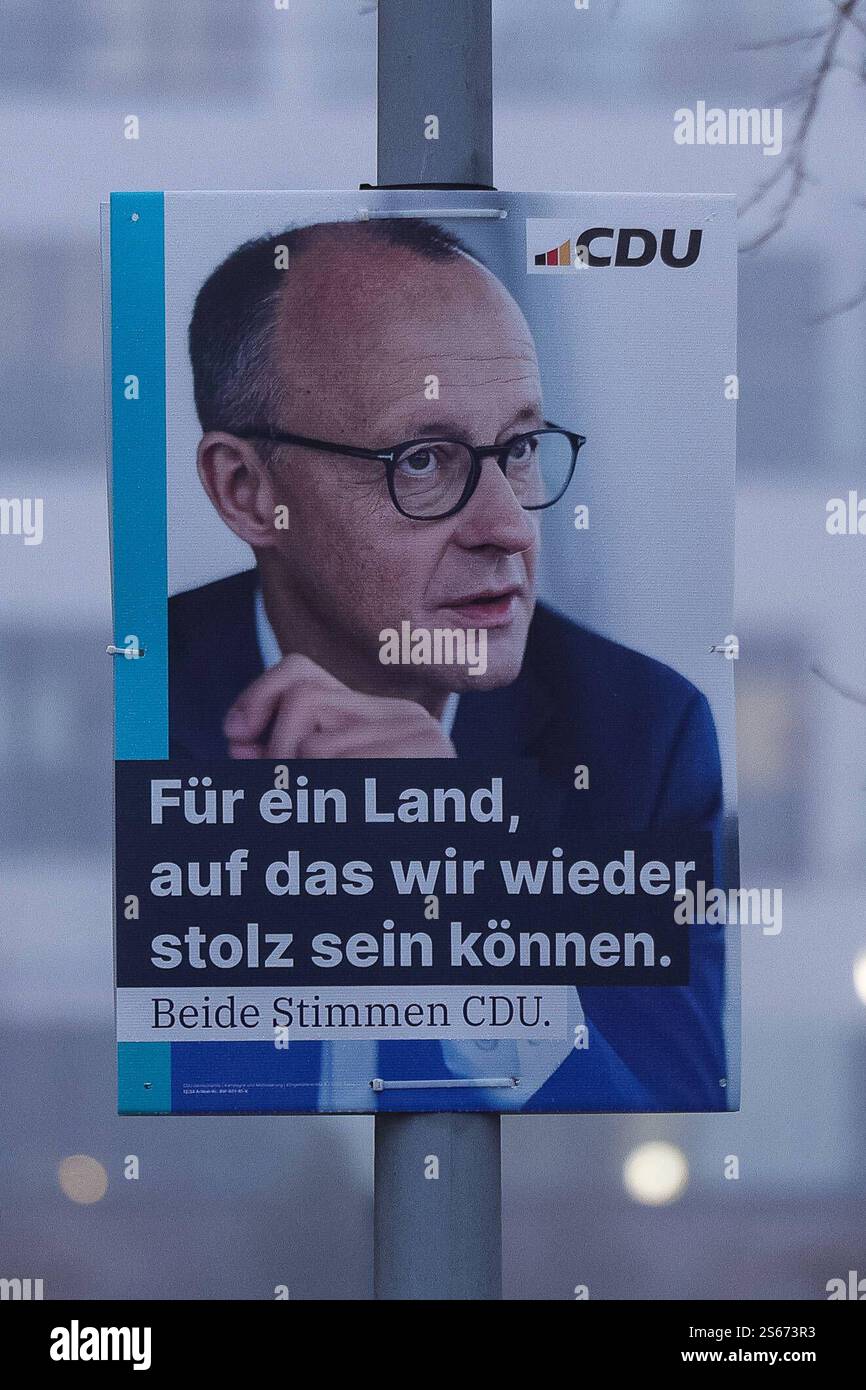 Wahlplakate - Bundestagswahl 2025 am 15.01.2025 in Herne Ein Wahlplakat der CDU Christlich ...
