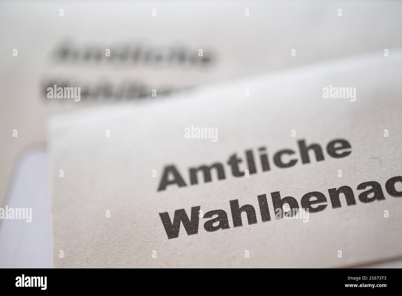 Stuttgart, Germany. 16th Jan, 2025. An official polling card for the ...