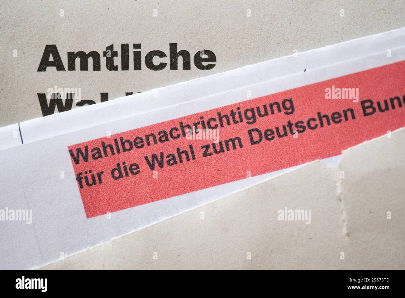 Stuttgart, Germany. 16th Jan, 2025. An open official polling card for ...