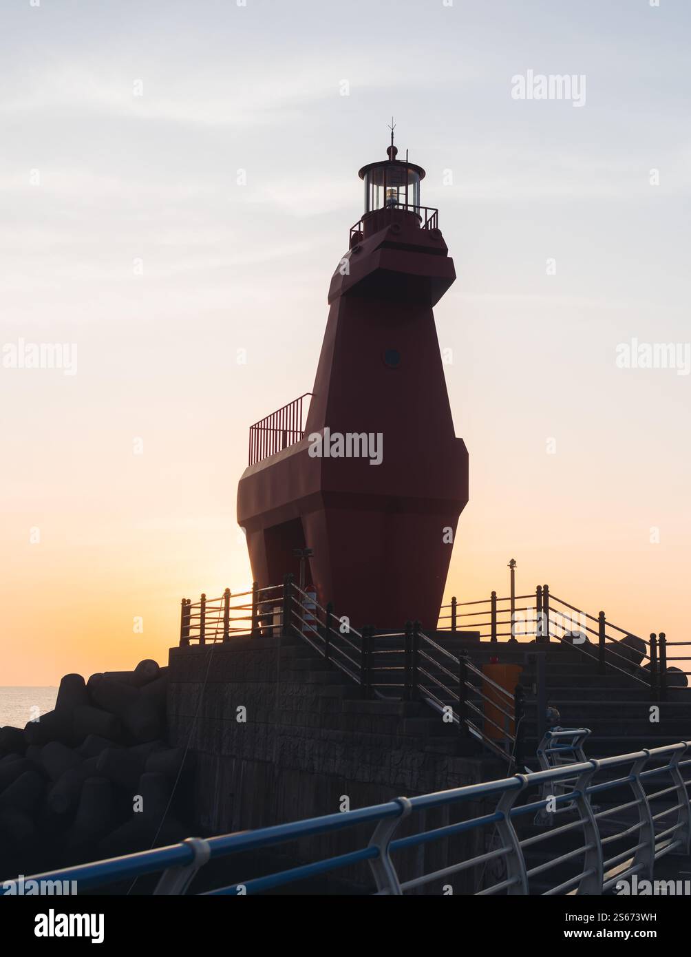Iho Tewoo Horse Lighthouses on Iho Tewoo beach, with two horse-shaped lighthouses, white horse ...