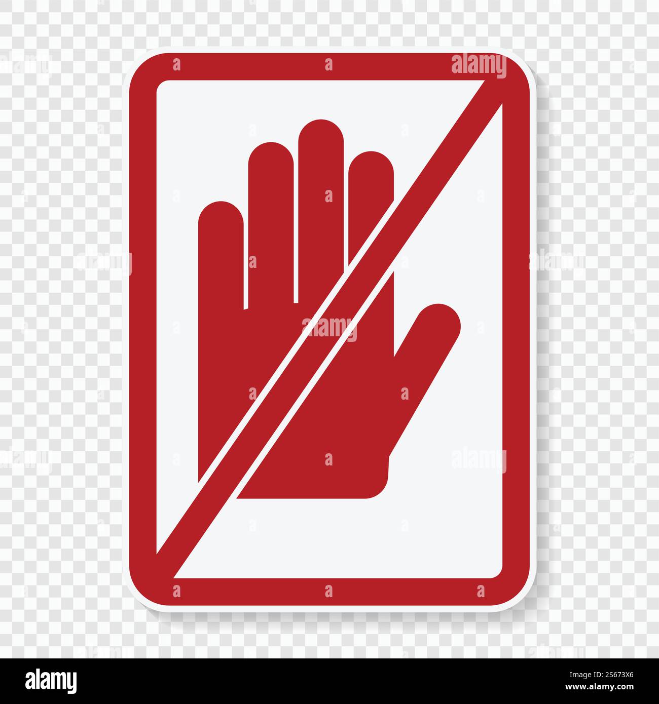symbol do not touch sign on transparent background,vector illustration ...