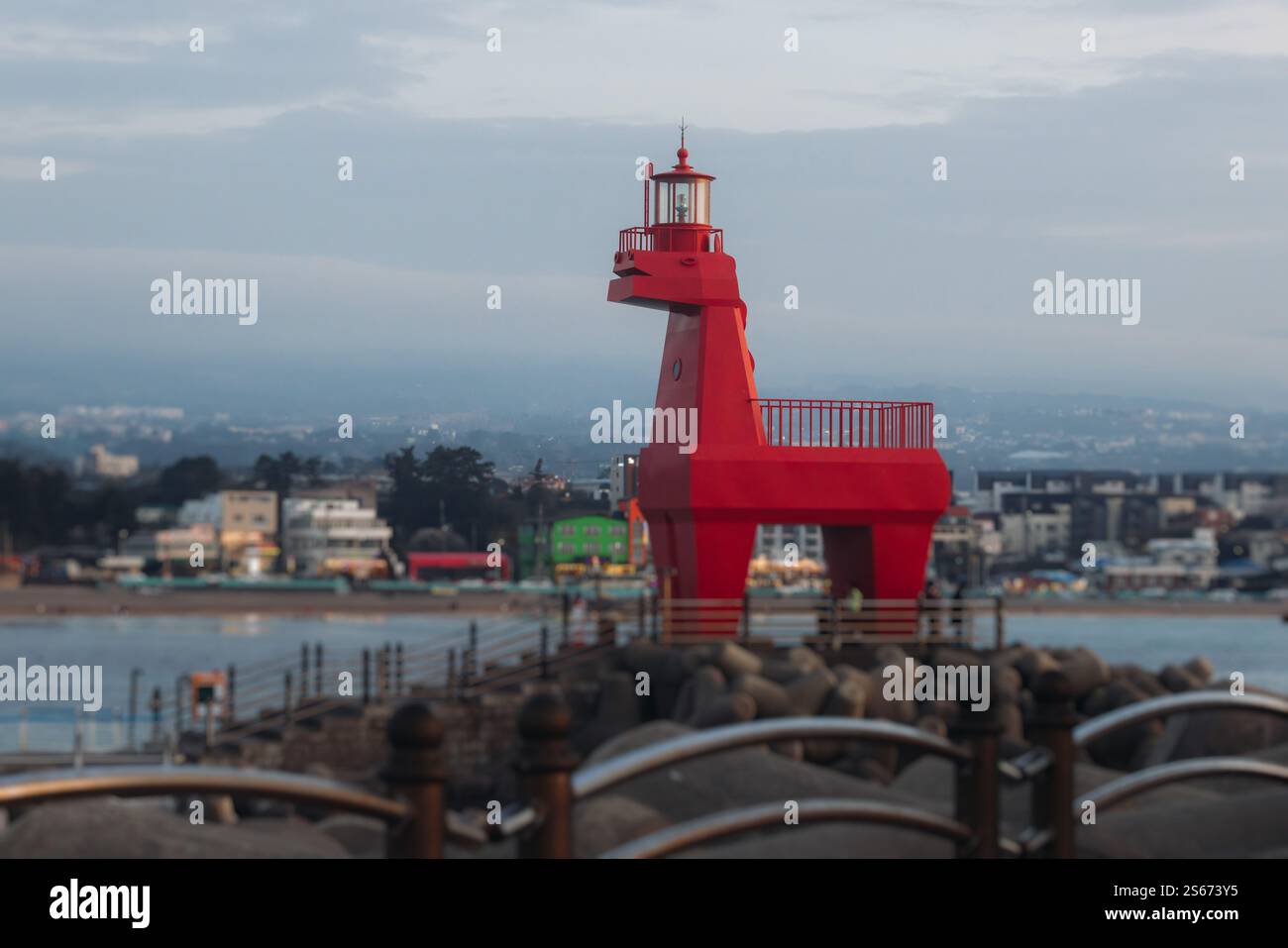 Iho Tewoo Horse Lighthouses on Iho Tewoo beach, with two horse-shaped ...