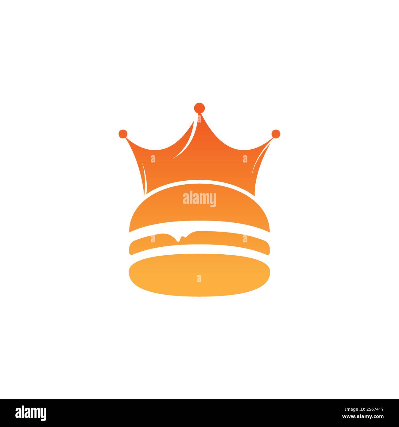 Burger king vector logo design. Burger with crown icon logo concept Stock Vector Image & Art - Alamy