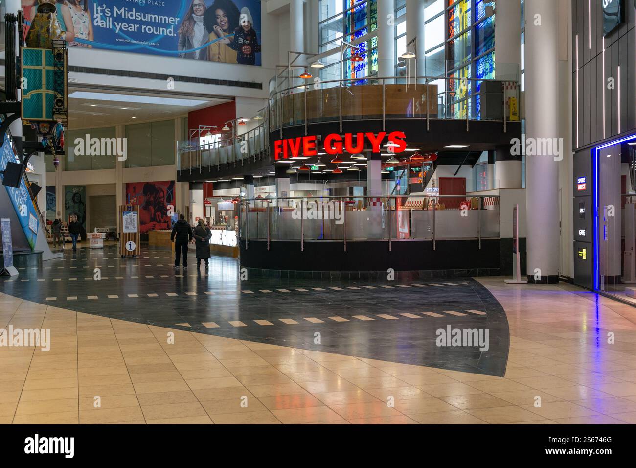 Branch of the Five Guys fast food restaurant chain in the Midsummer ...