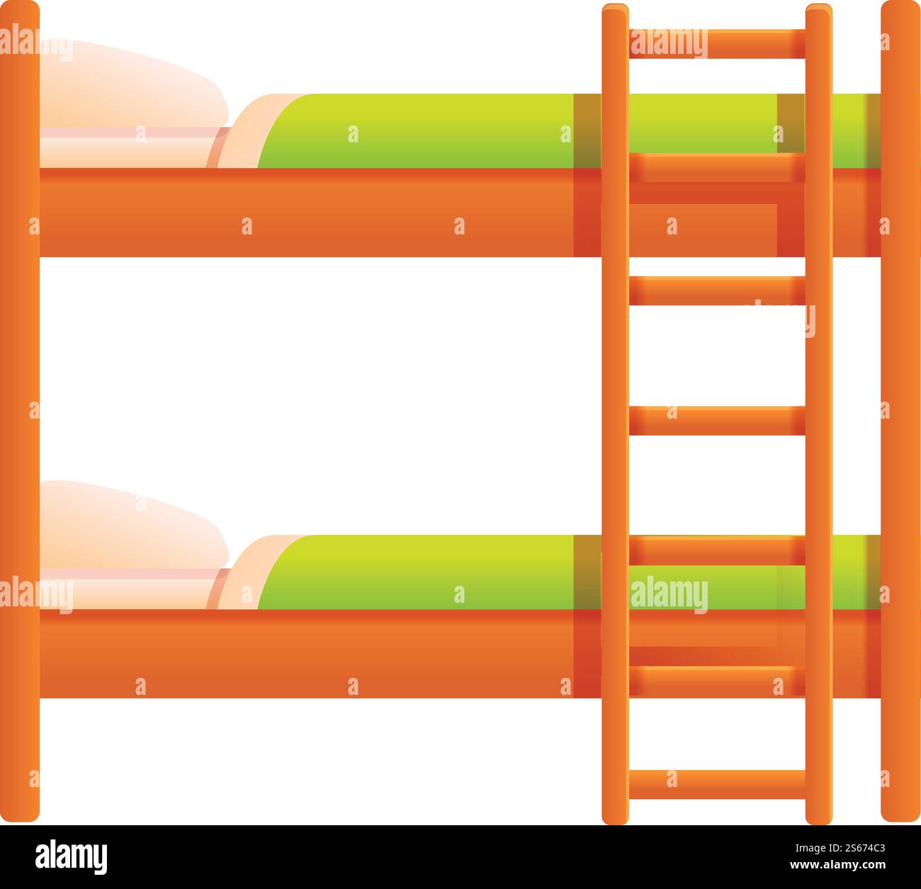 Bunk bed icon. Cartoon of bunk bed vector icon for web design isolated ...
