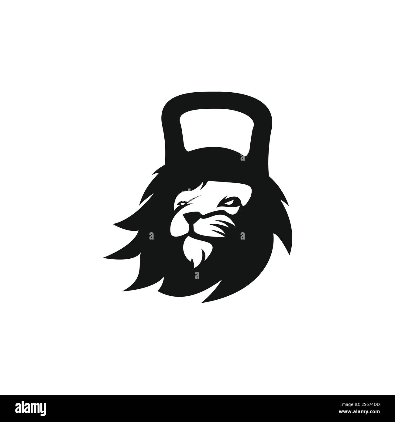 Gym lion logo template design. Fitness gym badge illustration Stock ...